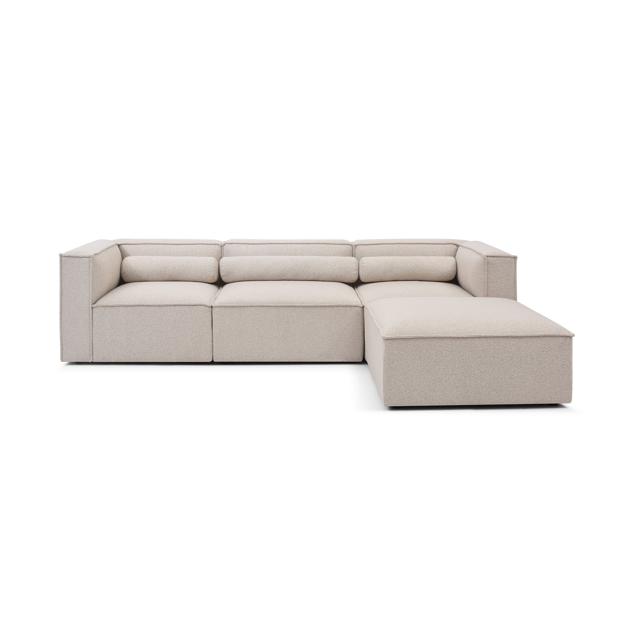 Knox 3 Seater + Ottoman Modular Sectional - Cloud-Soft | Bellamia ...